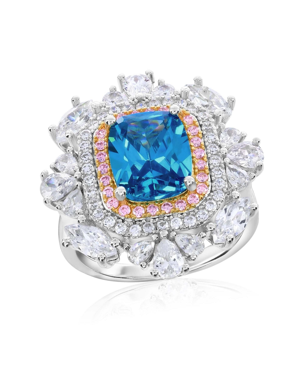 Click here for Suzy Levian New York Cubic Zirconia Halo Cocktail... prices