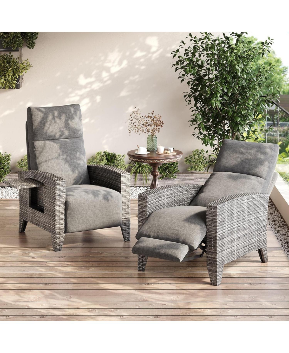 Click here for gaomon Wicker Patio Recliner Chair with Independen... prices