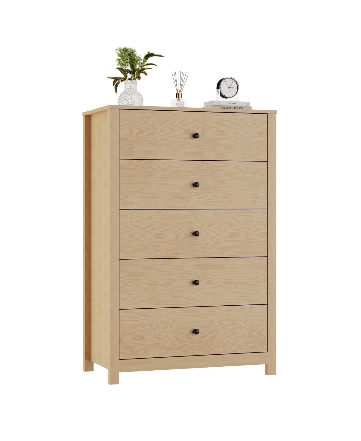 Click here for gaomon Modern 5 Drawer Wooden Dresser Chest  Tall... prices