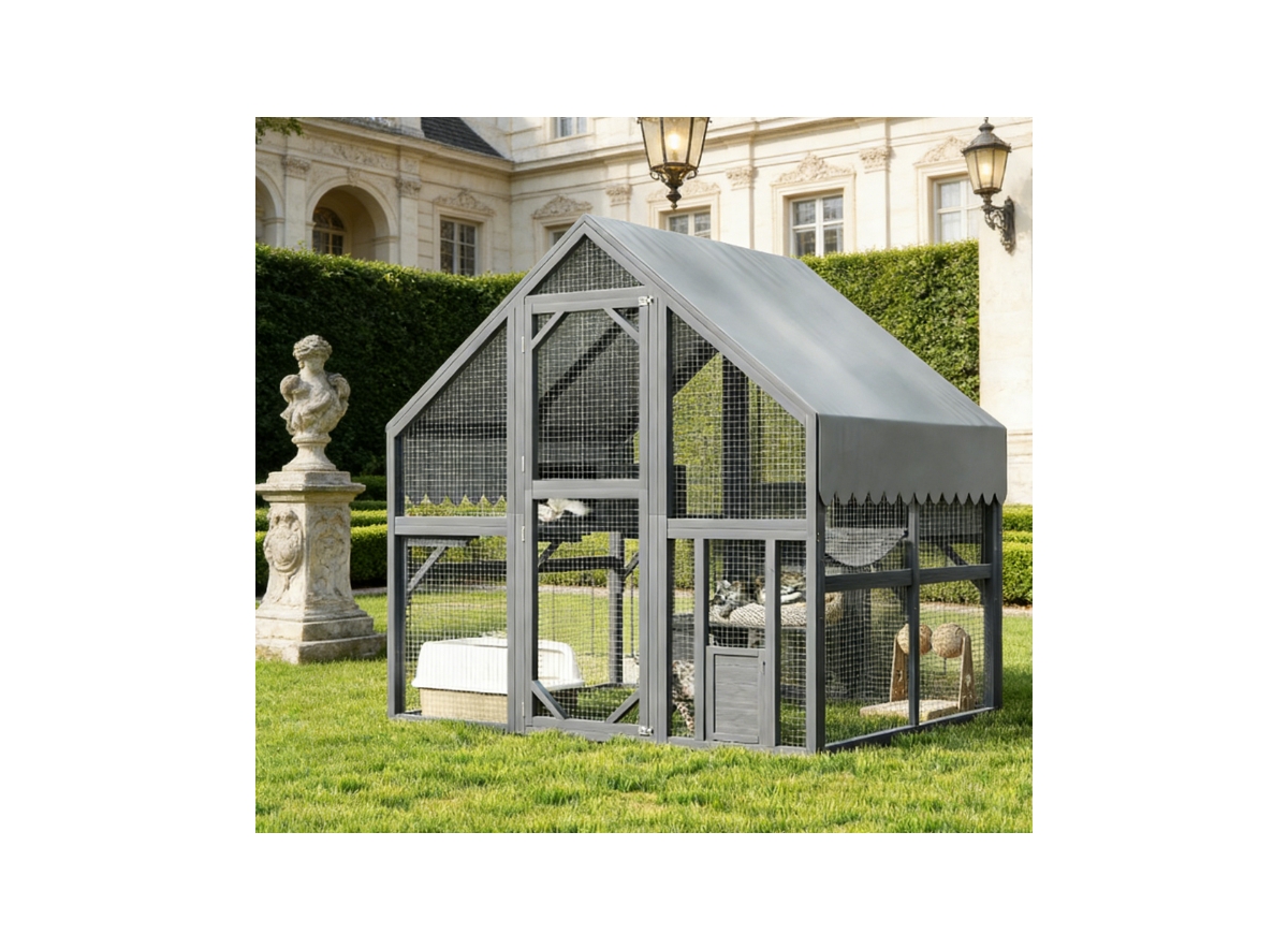 Click here for Zeus & Ruta Large Outdoor Cat Enclosure Wooden She... prices