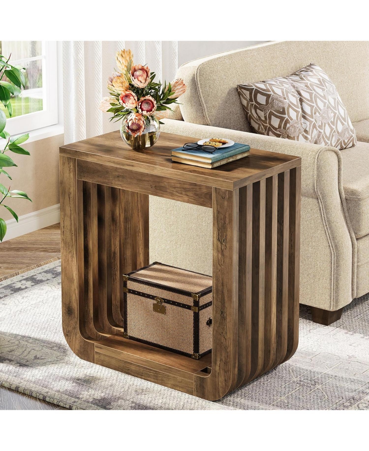 Click here for Tribesigns Side Table  Farmhouse Narrow End Table... prices