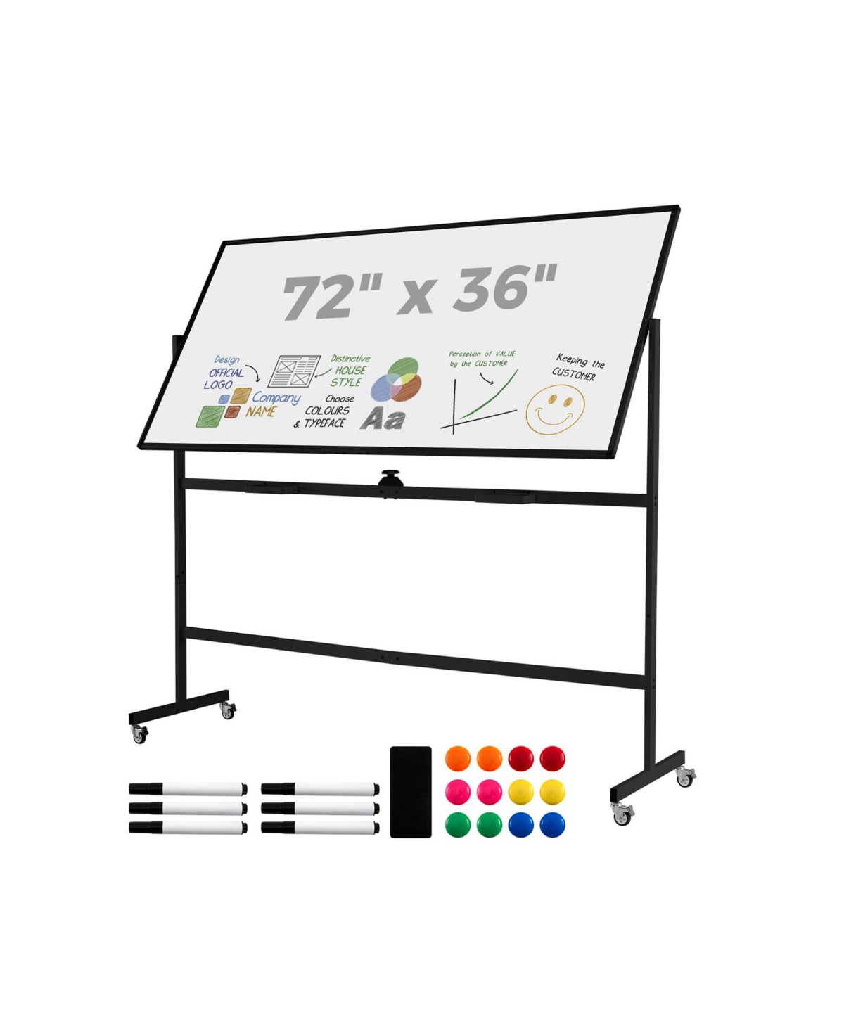 Click here for Sugift Rolling Double Sided Magnetic Whiteboard wi... prices