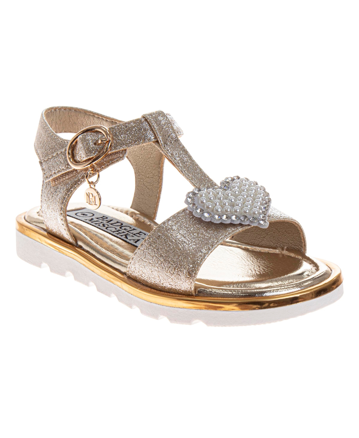 Click here for Badgley Mischka Girls Sweetheart T-Strap - Gold prices
