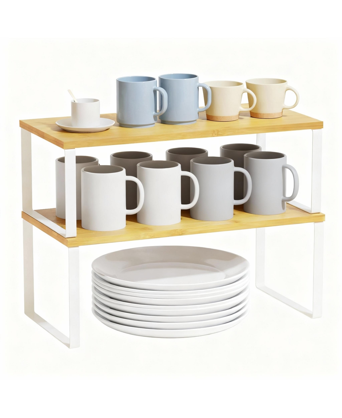 Click here for Yigii 2 Pack Adjustable Bamboo Shelf Organizer - W... prices