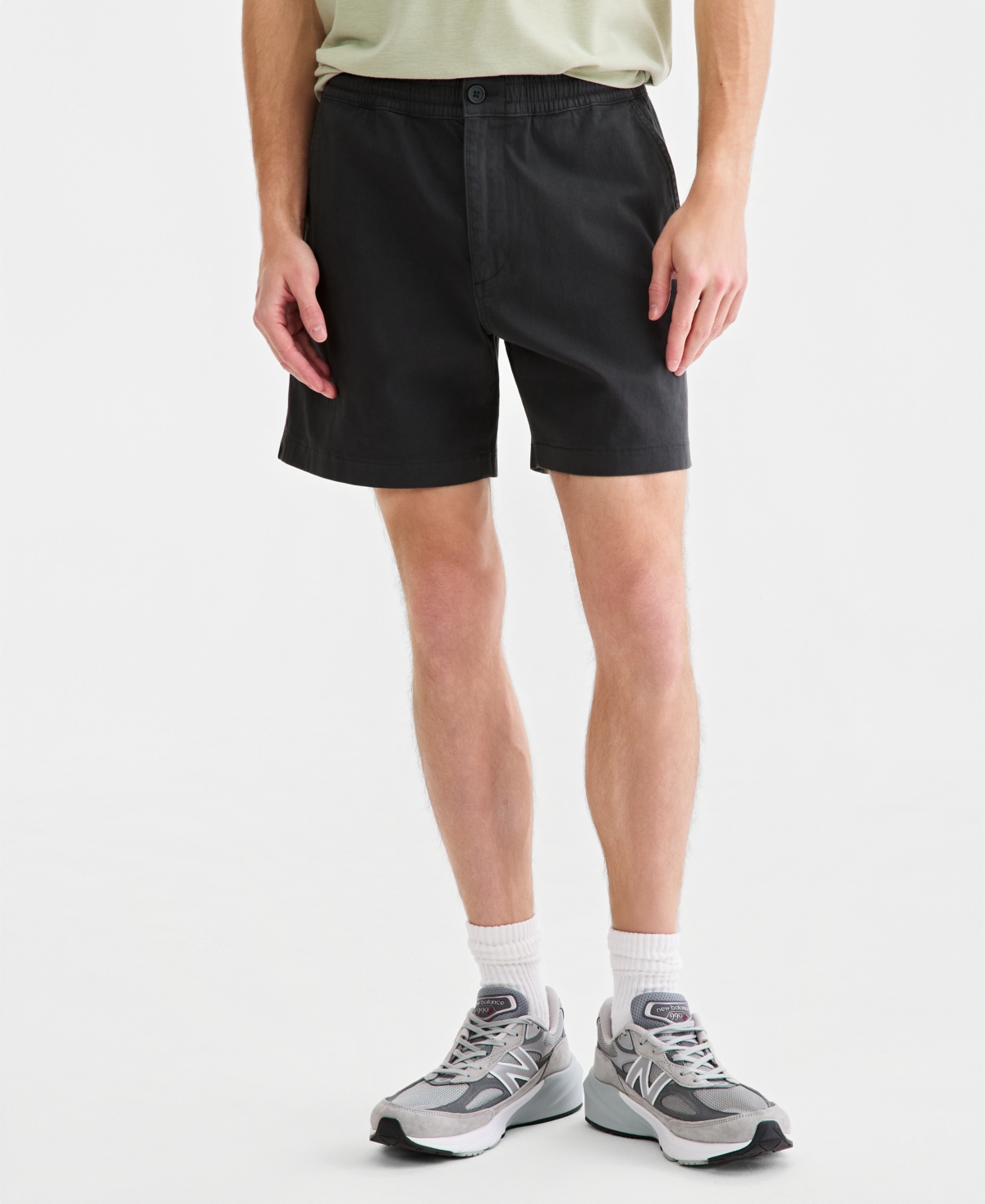 Click here for Sun + Stone Mens Johann Cotton-Blend 6 Shorts  Mac... prices