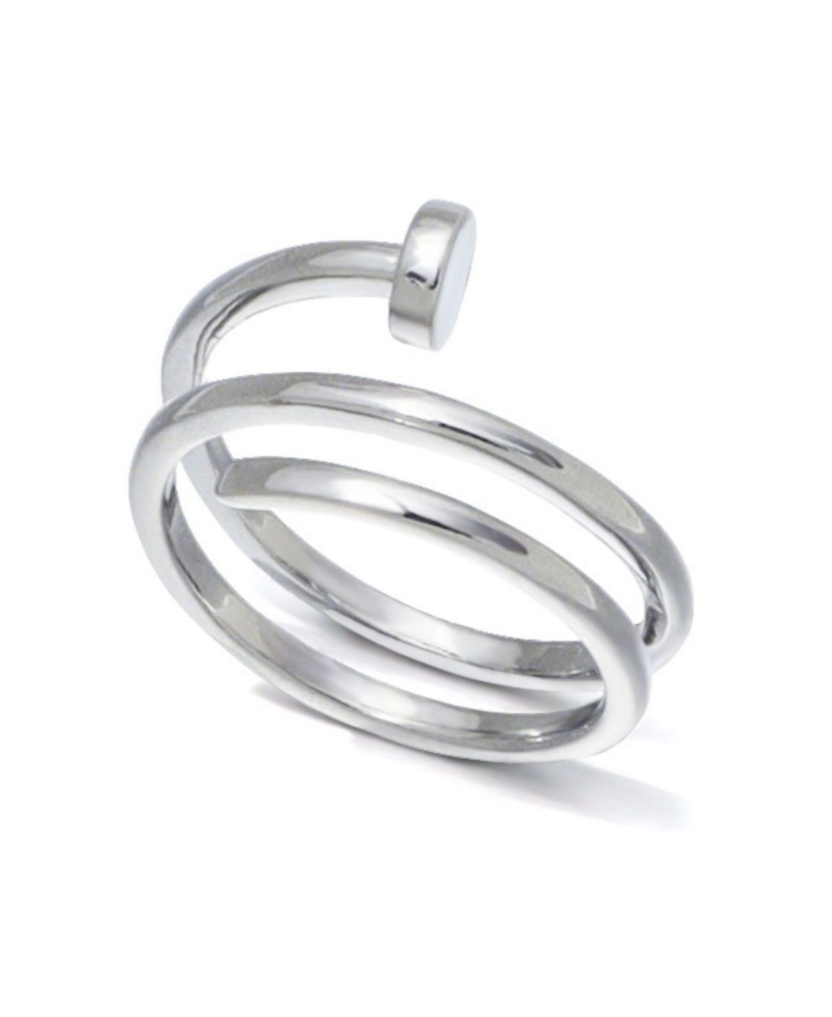 Click here for Adornia Silver Nail Double Wrap Ring - Silver prices