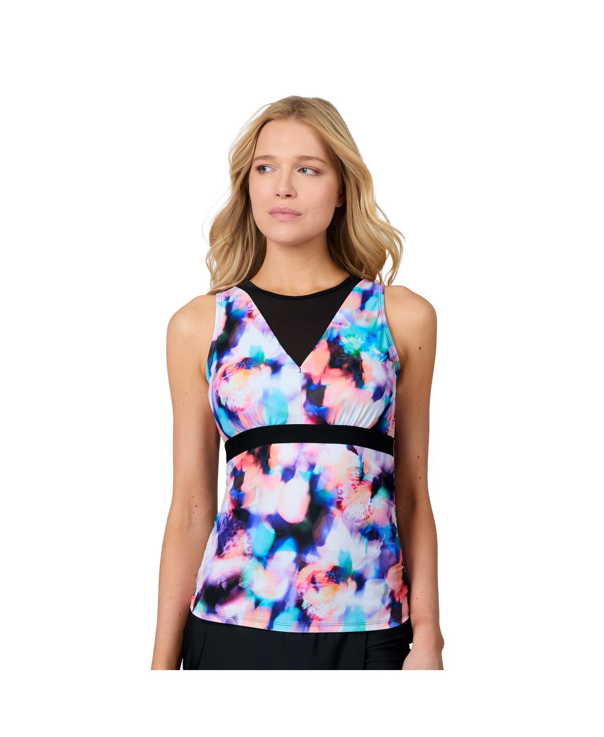 Click here for Free Country Womens Mesh V-Neck Tankini Top - Drea... prices