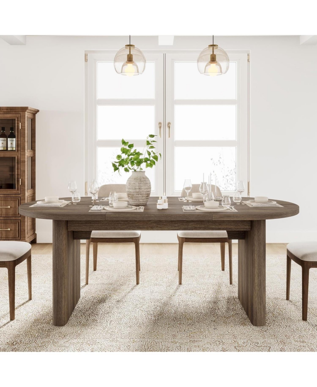 Click here for gaomon Oval Dining Table for 6-8 People  Long Larg... prices