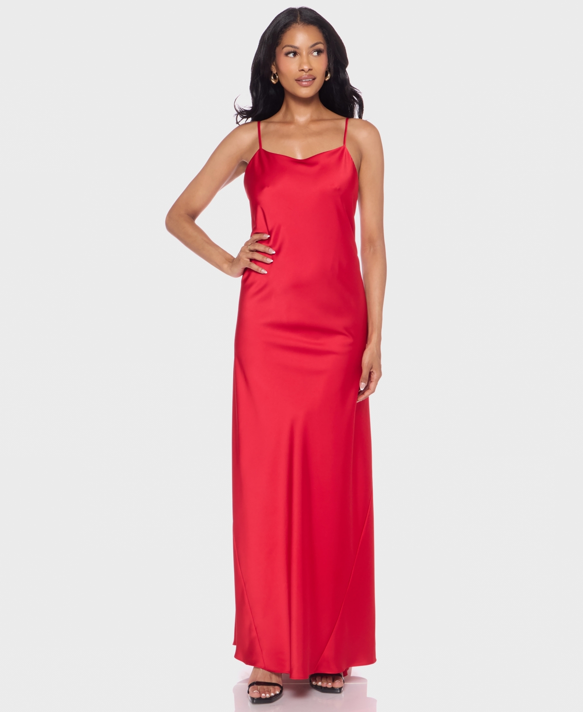 Click here for Alex & Sophia Juniors Scoop Neck Gown - Red prices