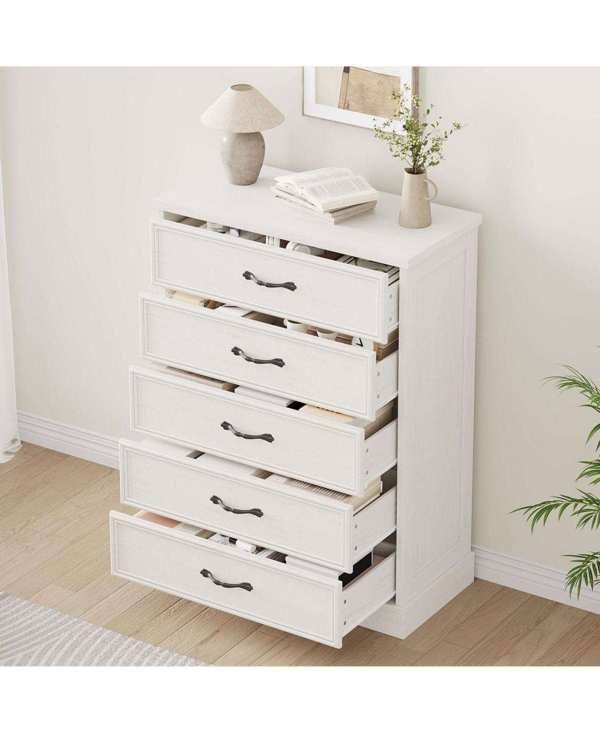 Click here for gaomon 5 Drawer Dresser for Bedroom  Wooden 5 Ches... prices