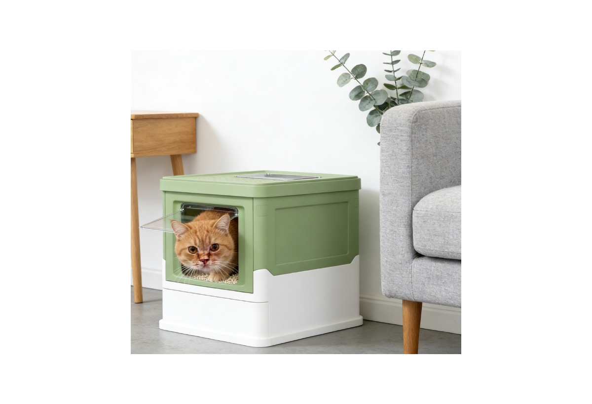 Click here for Zeus and Ruta Enclosed Cat Litter Box with Front E... prices