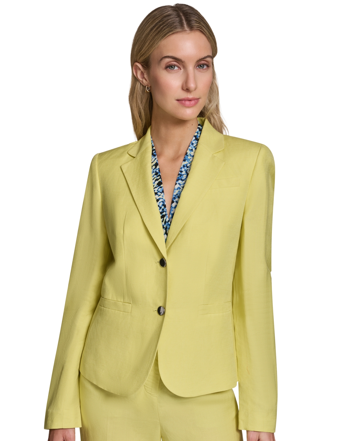 Click here for Calvin Klein Womens Two-Button Notch-Lapel Blazer... prices