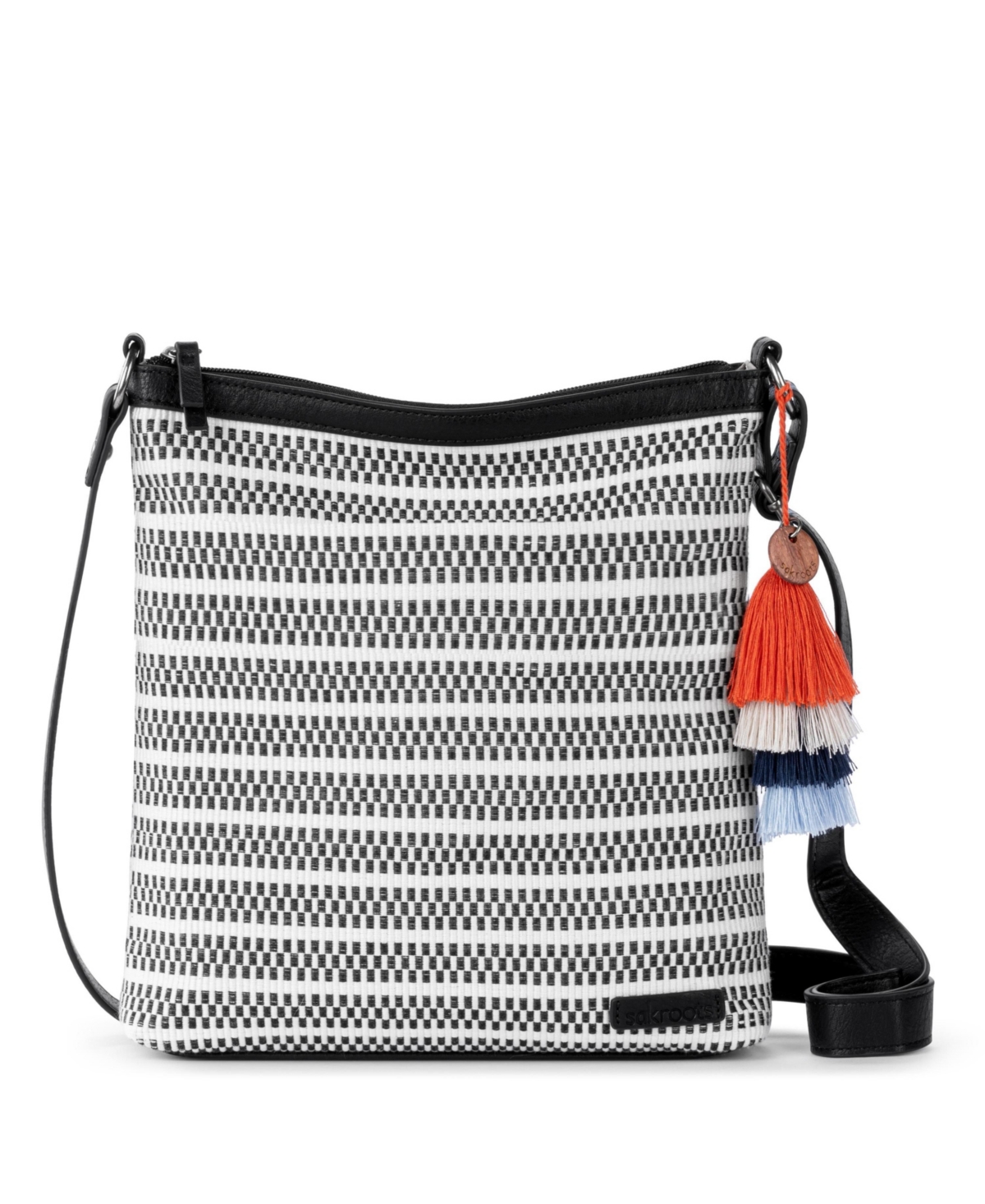 Click here for Sakroots Womens Banyan Crossbody - Black  white wo... prices