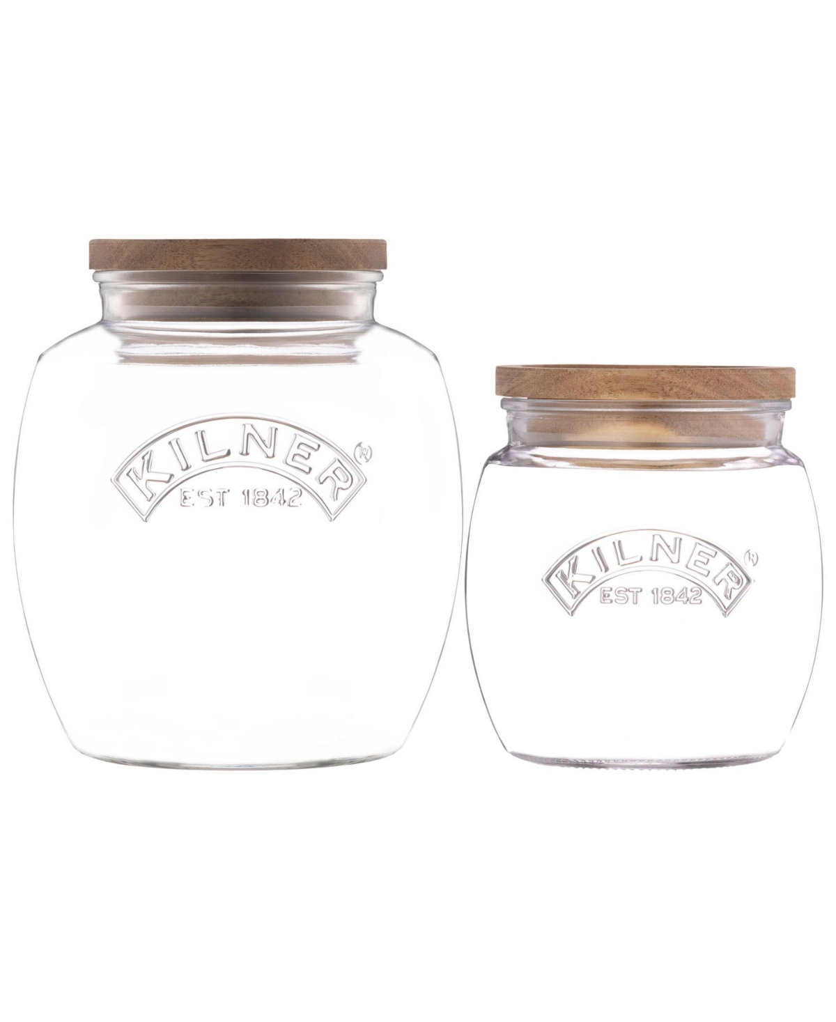 Click here for Kilner Storage Jars with Wooden Lid  Set of 2 - Cl... prices