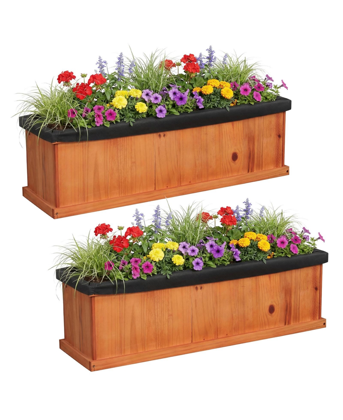 Click here for Gymax 2PCS Wood Raised Garden Bed w/Drainage Holes... prices