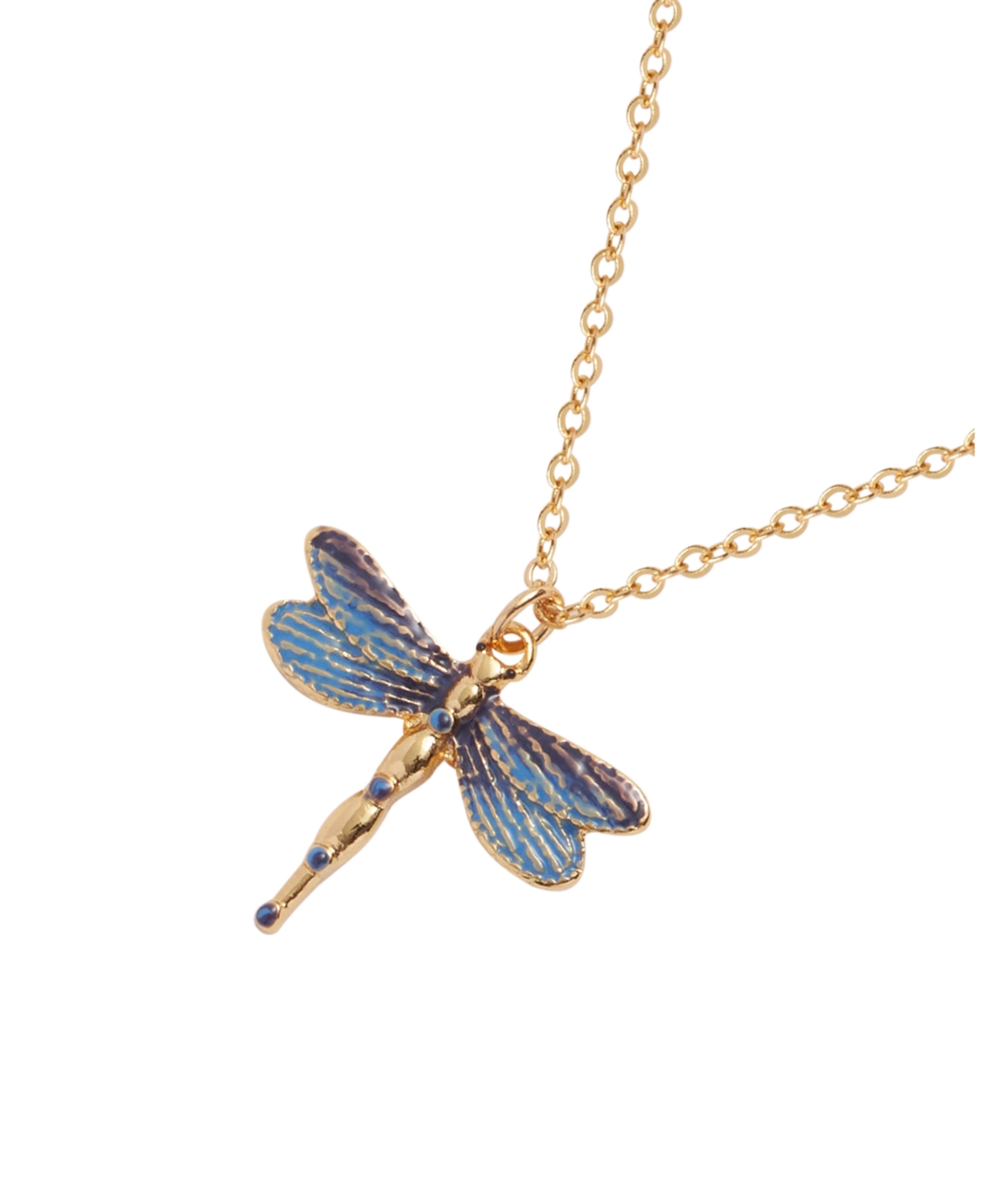 Click here for Fable England Dragonfly Crystal Necklace - Blue  g... prices