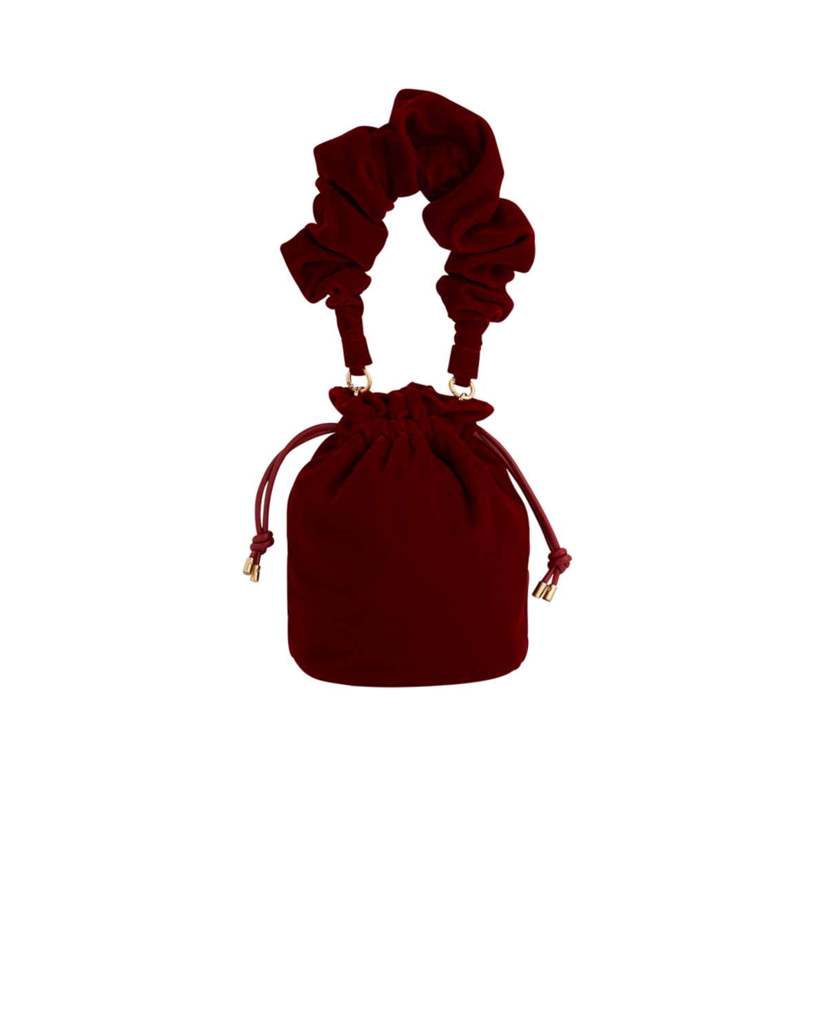 Click here for Fable England Red Velvet Bucket Bag - Ruby red prices