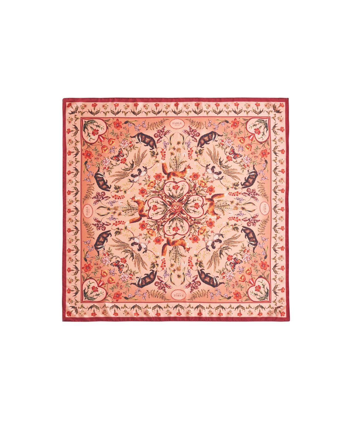 Click here for Fable England Womens Folksy Fox Tales Peach Square... prices