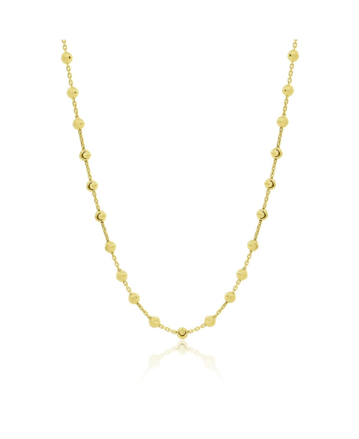 Click here for The Lovery Moon Bead Link Necklace 14K Gold-Plated... prices