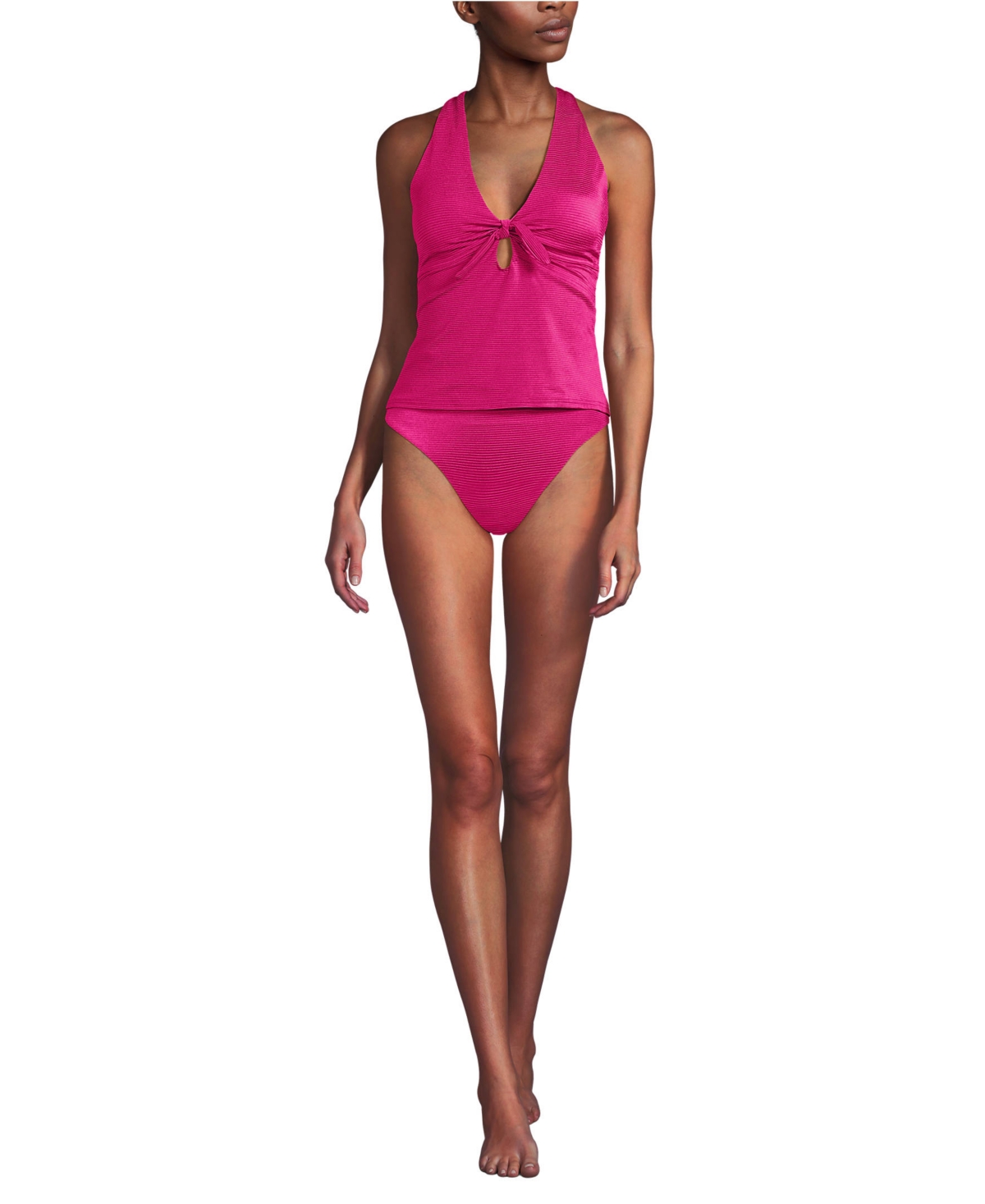 Click here for Lands End Womens Shine Ribbed Tankini Top and High... prices