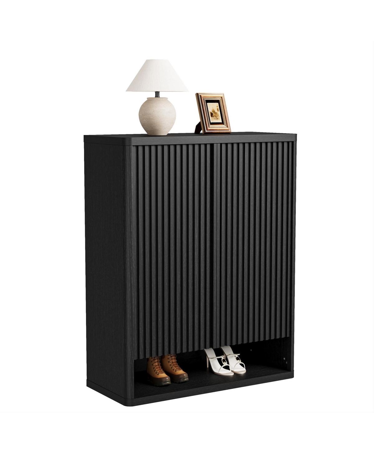 Click here for homfan 31.5 Shoe Cabinet with Fluted Door and Adju... prices