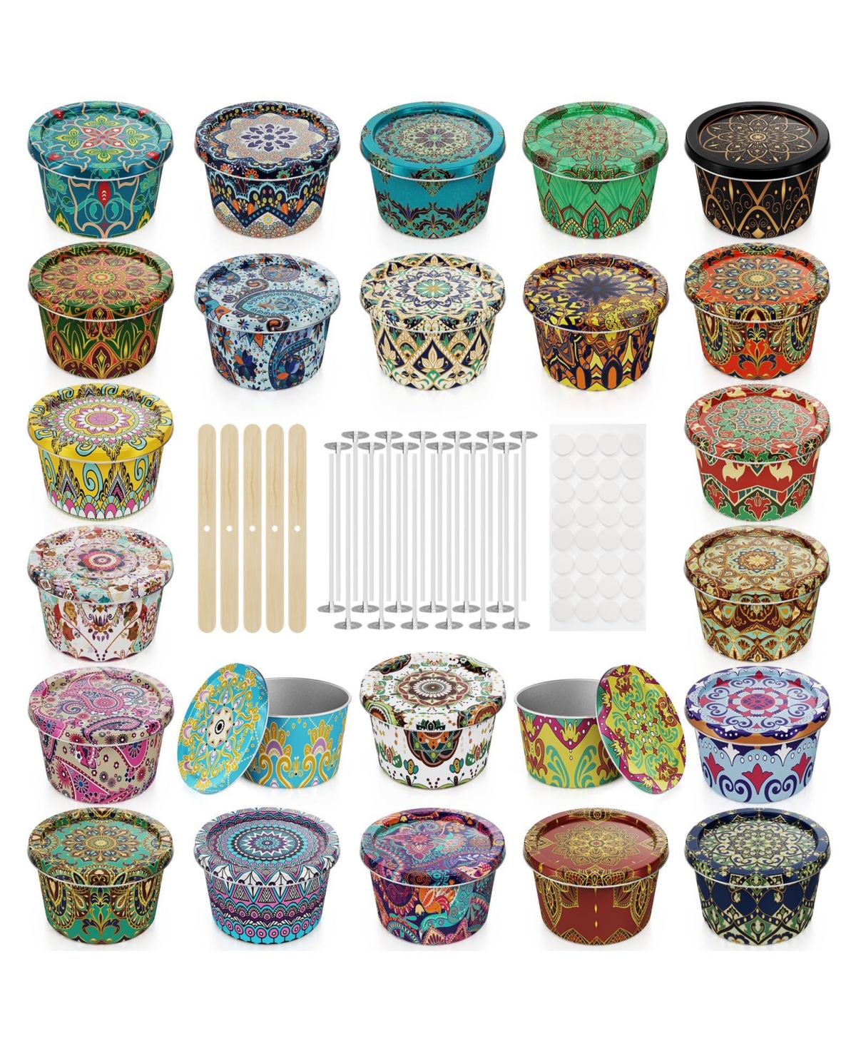 Click here for Gnuadz Empty Candle Tin Making Kit with Lids  2.5... prices