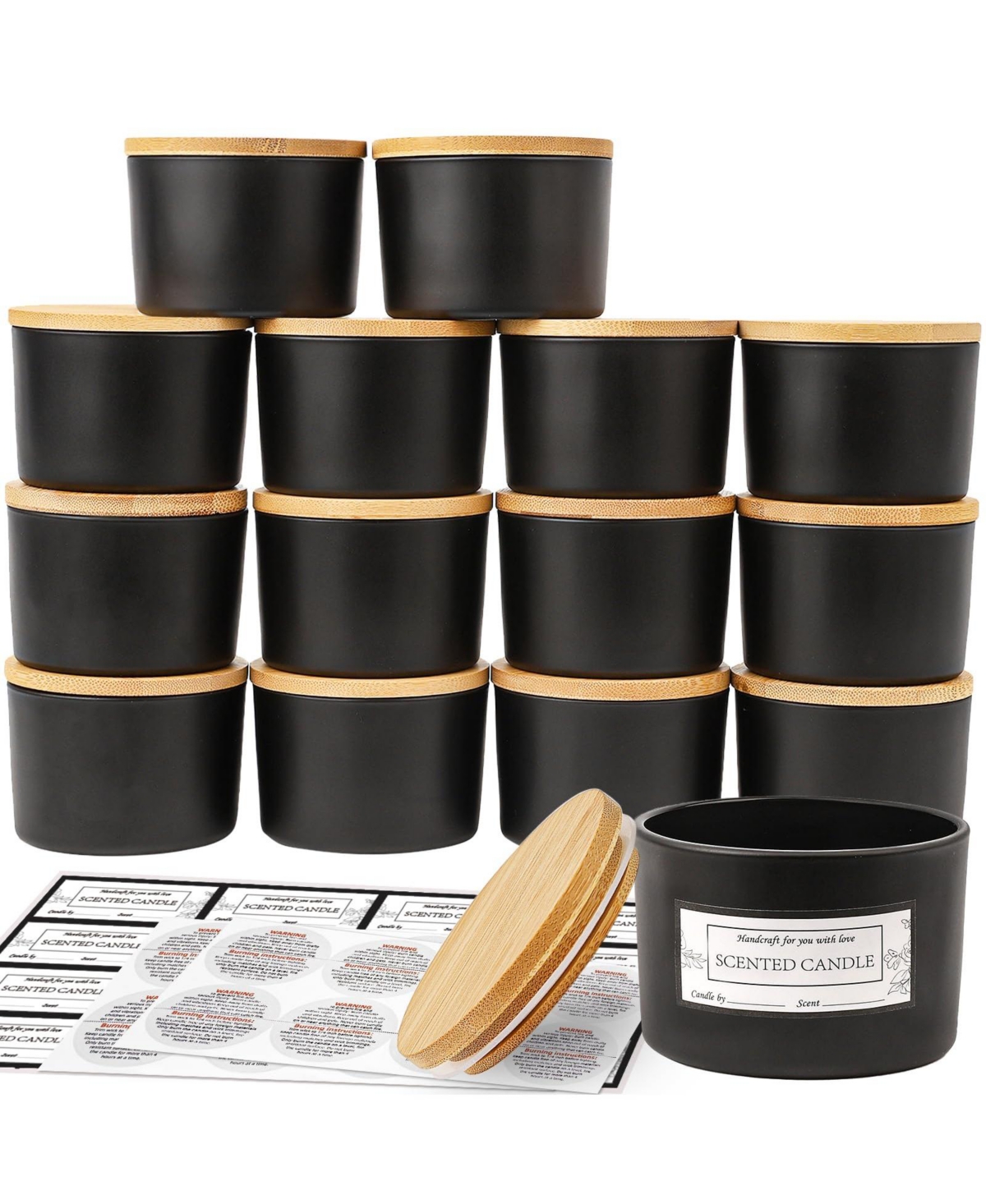 Click here for Gnuadz Glass Candle Jars with Airtight Lids 15 Pac... prices