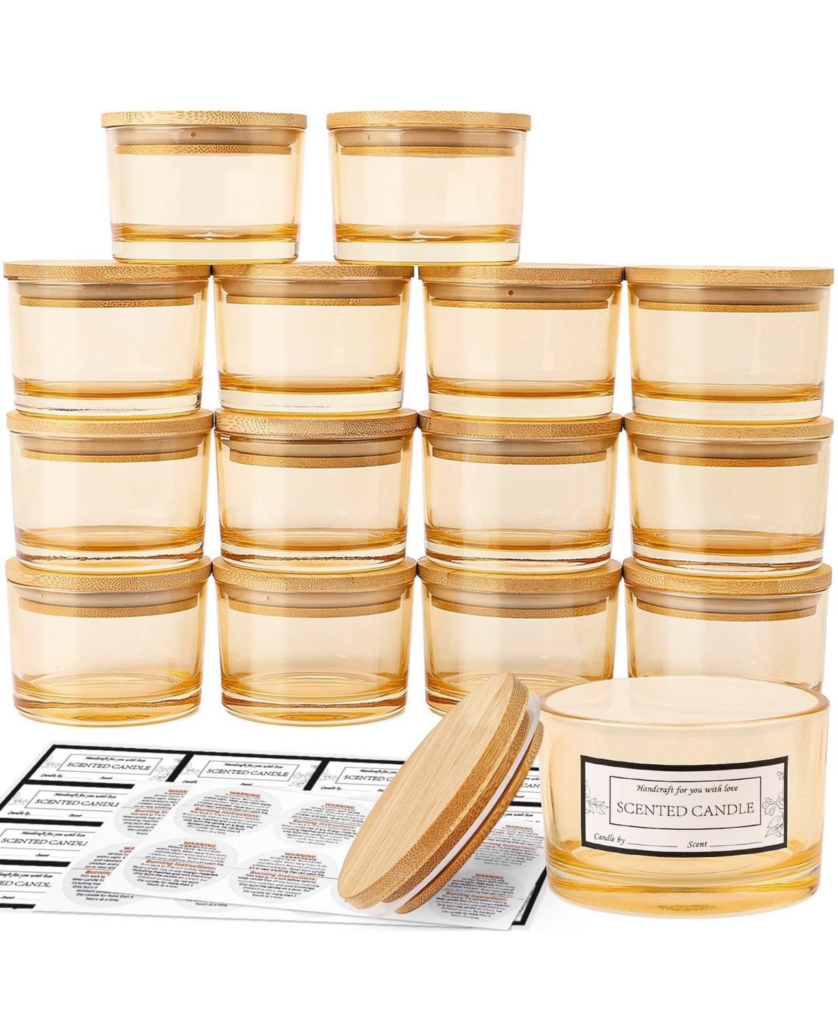 Click here for Gnuadz Glass Candle Jars with Airtight Lids 15 Pac... prices