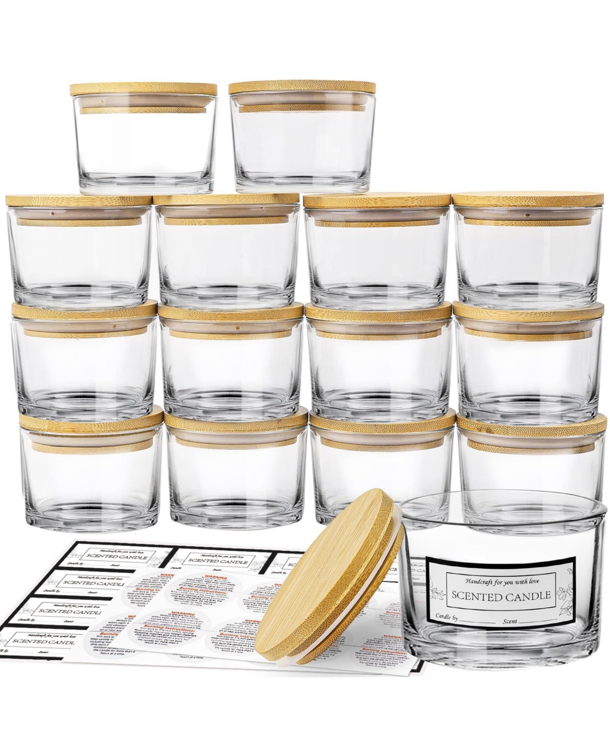 Click here for Gnuadz Glass Candle Jars with Airtight Lids 15 Pac... prices