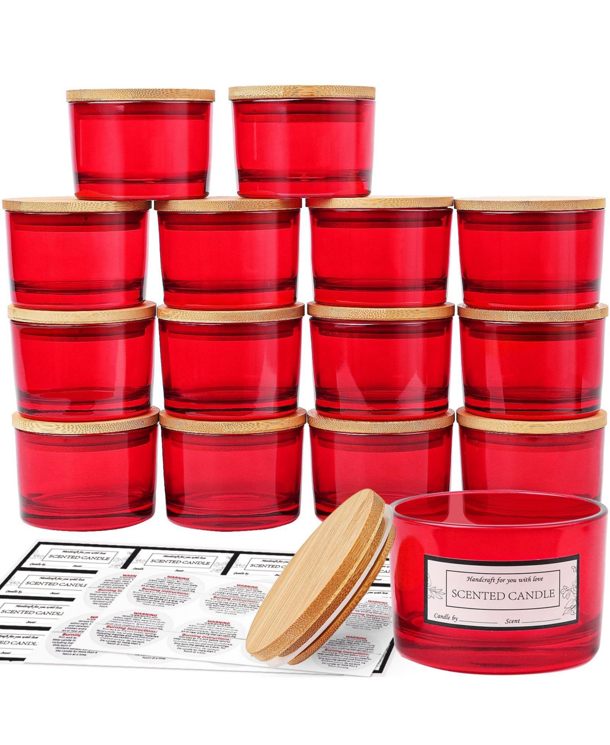 Click here for Gnuadz Glass Candle Jars with Airtight Lids 15 Pac... prices