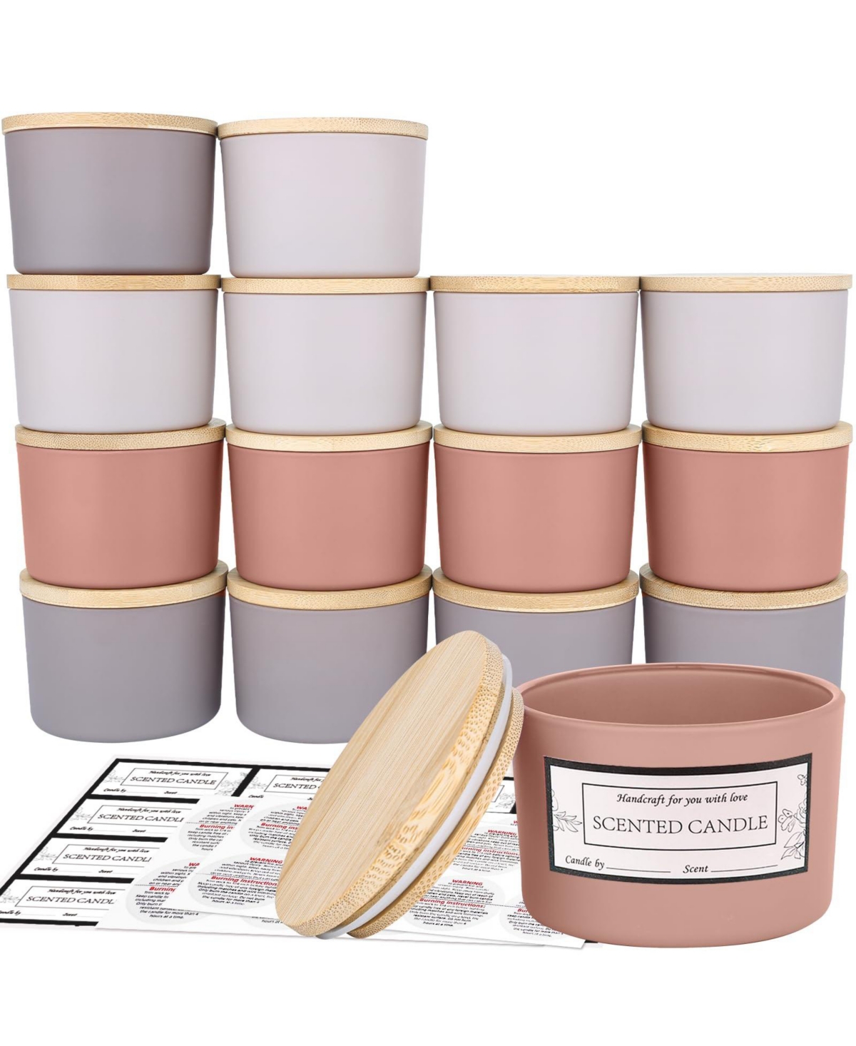 Click here for Gnuadz Glass Candle Jars with Airtight Lids 15 Pac... prices