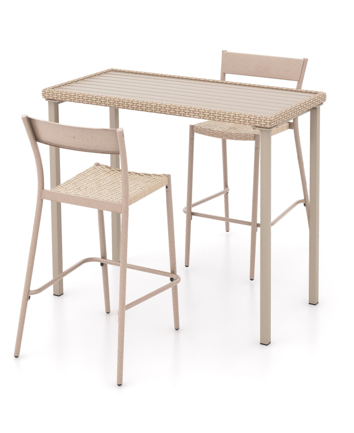 Click here for sumyeg 3-Piece Patio Bar Table Set with Bar Height... prices