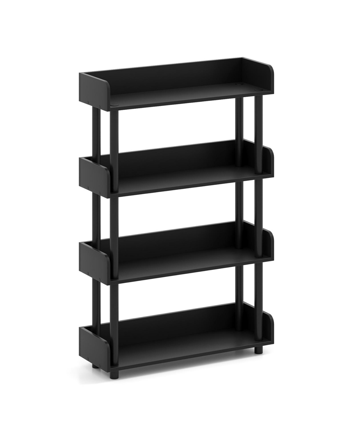Click here for Slickblue 4 Tier Open Bookcase Industrial Shelf wi... prices