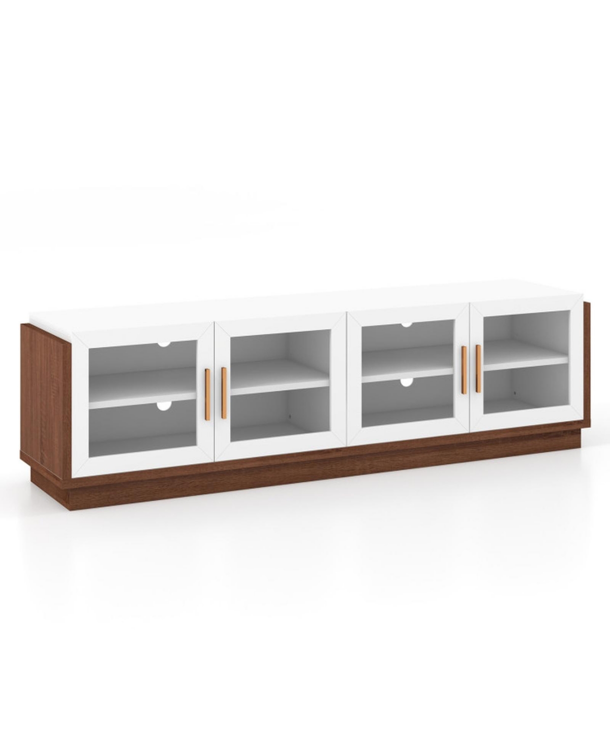 Click here for Gouun 70 in Tv Stand with 4 Tempered Glass Doors f... prices