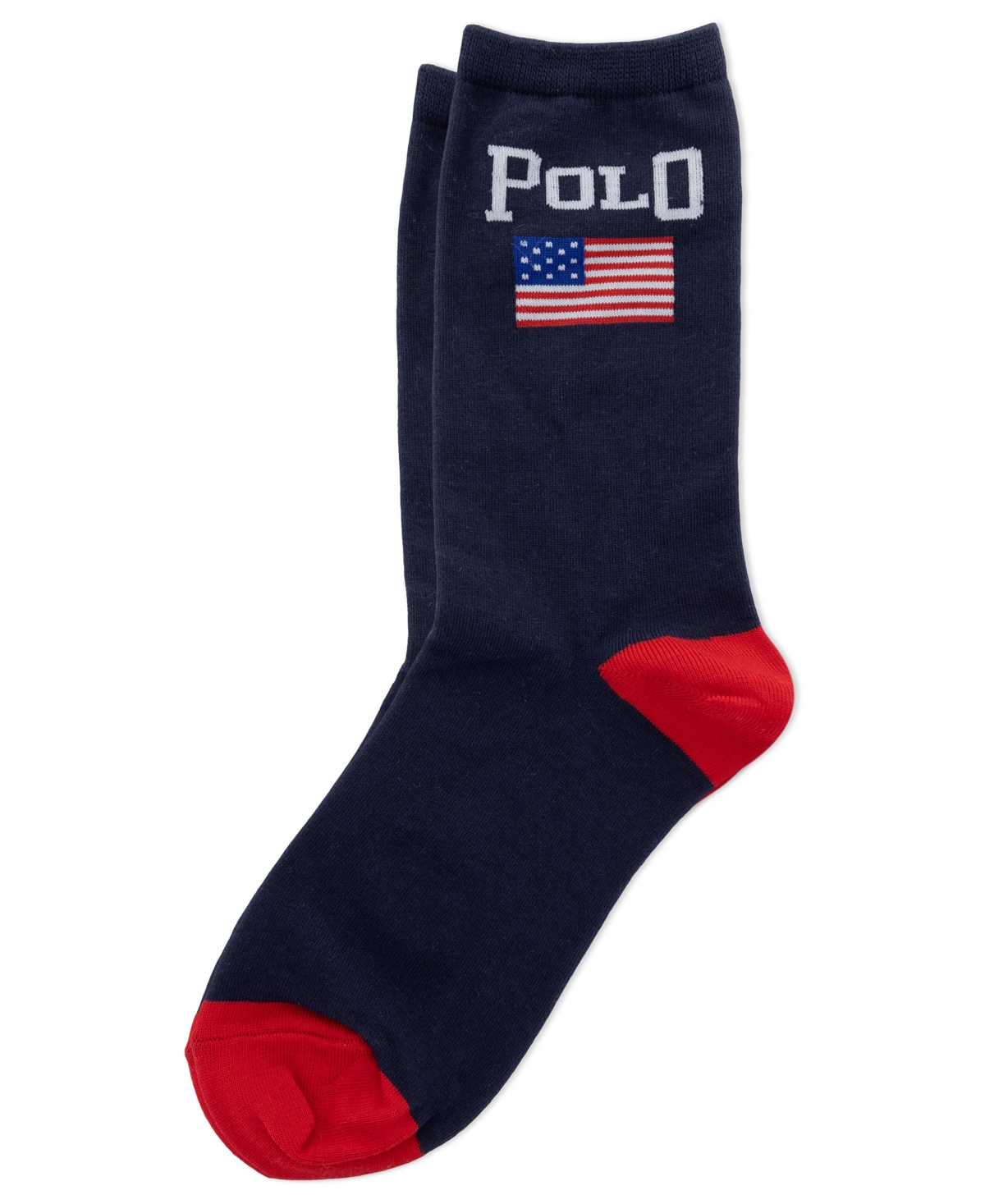 Click here for Polo Ralph Lauren Womens Flag Motif Crew Socks - N... prices