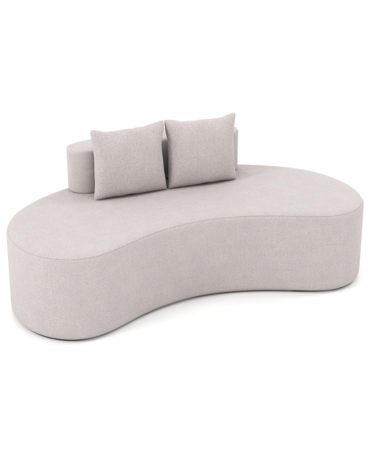Click here for Gouun 78.5 in Curved Upholstered Sofa with 2 Accen... prices