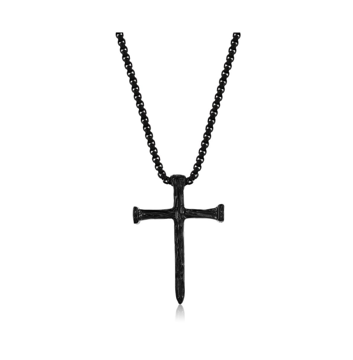 Click here for Metallo Stainless Steel  Textured Cross Necklace -... prices