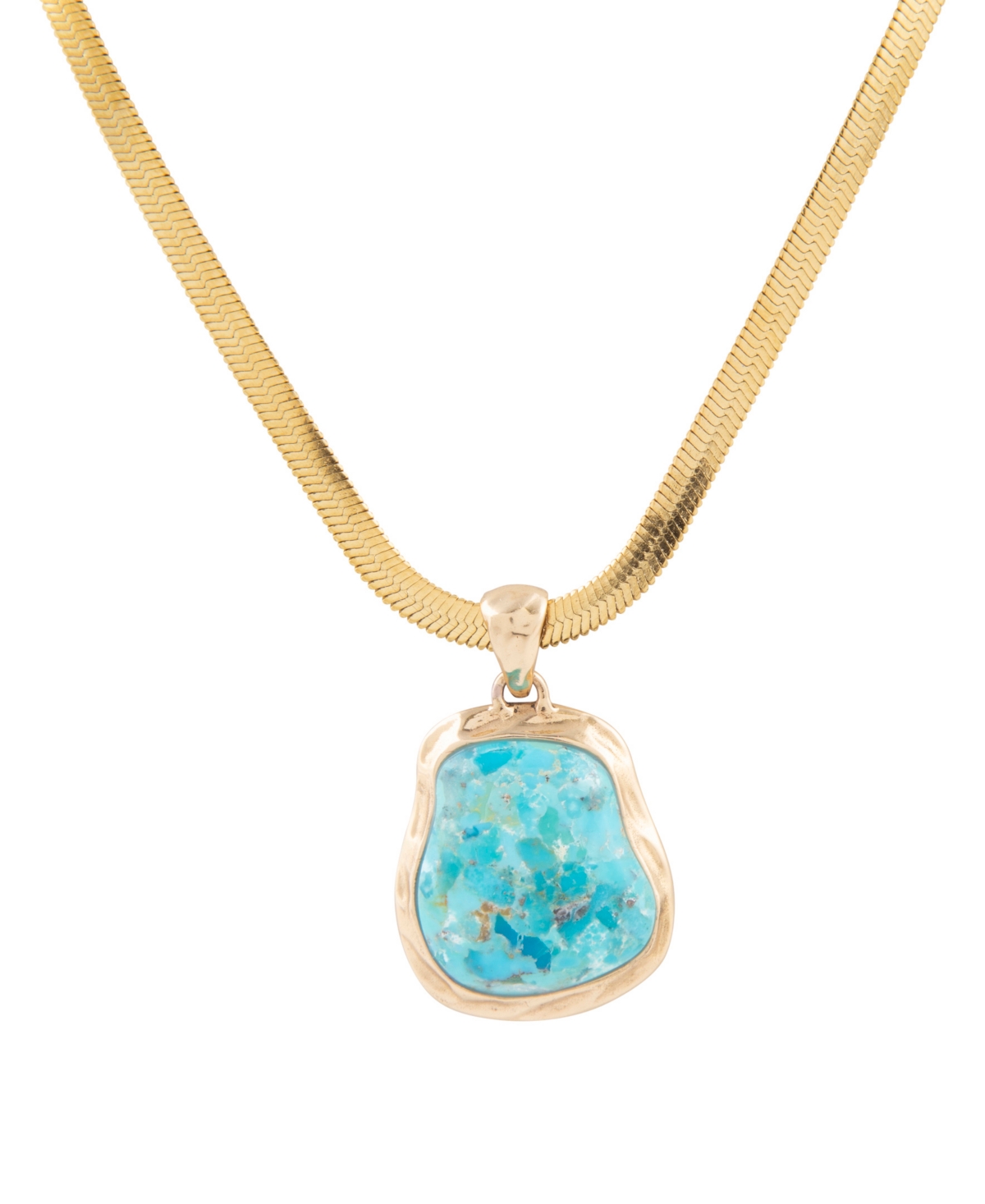 Click here for Barse Turquoise Baron Snake Chain Pendant Necklace... prices