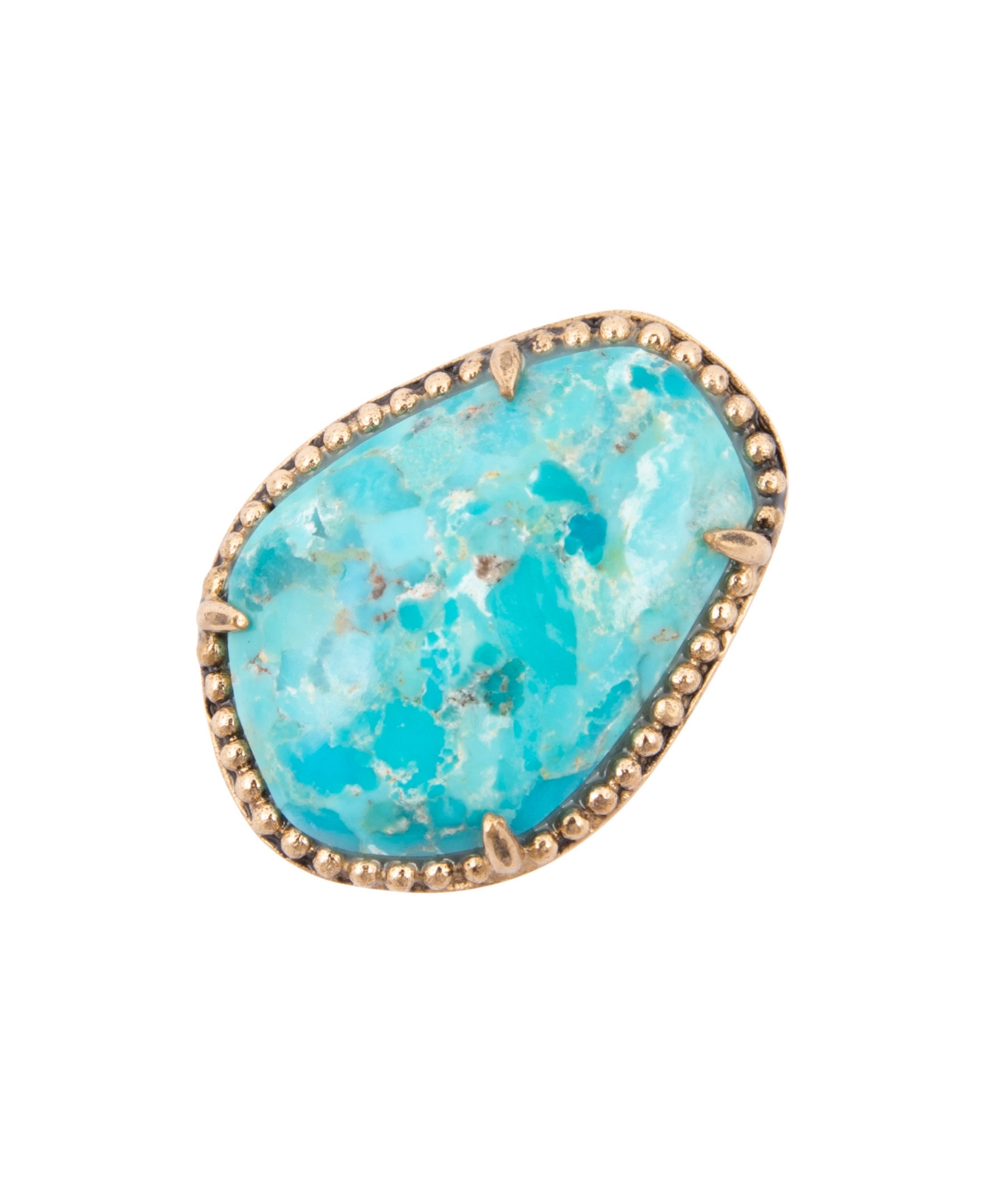 Click here for Barse Refined Blue Turquoise Golden Statement Ring... prices
