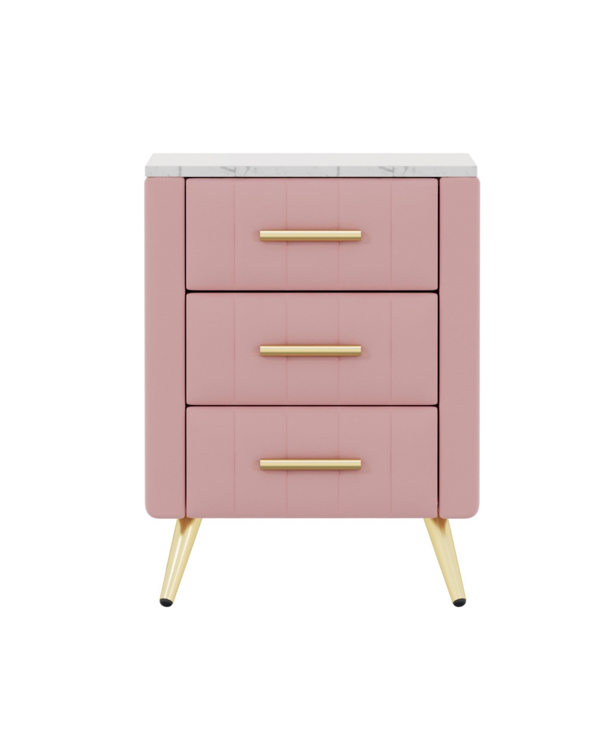 Click here for sumyeg Upholstered Wooden Nightstand with 3 Drawer... prices