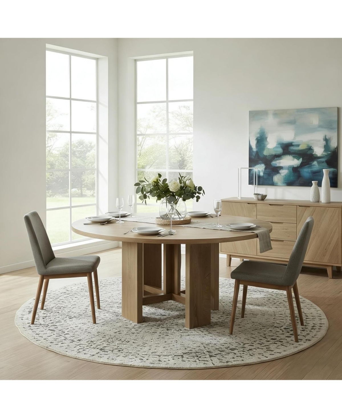 Click here for Tribesigns Round Dining Room Table for 4-6  47 Far... prices