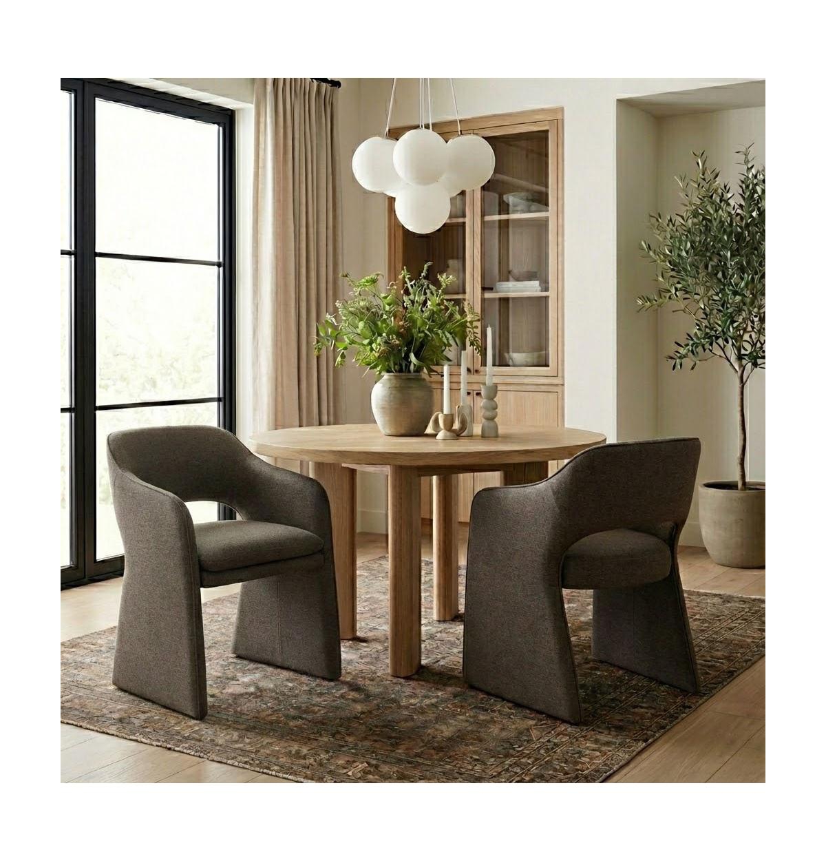 Click here for Maison Boucle Set of 2 Dining Chairs  19-Inch Upho... prices