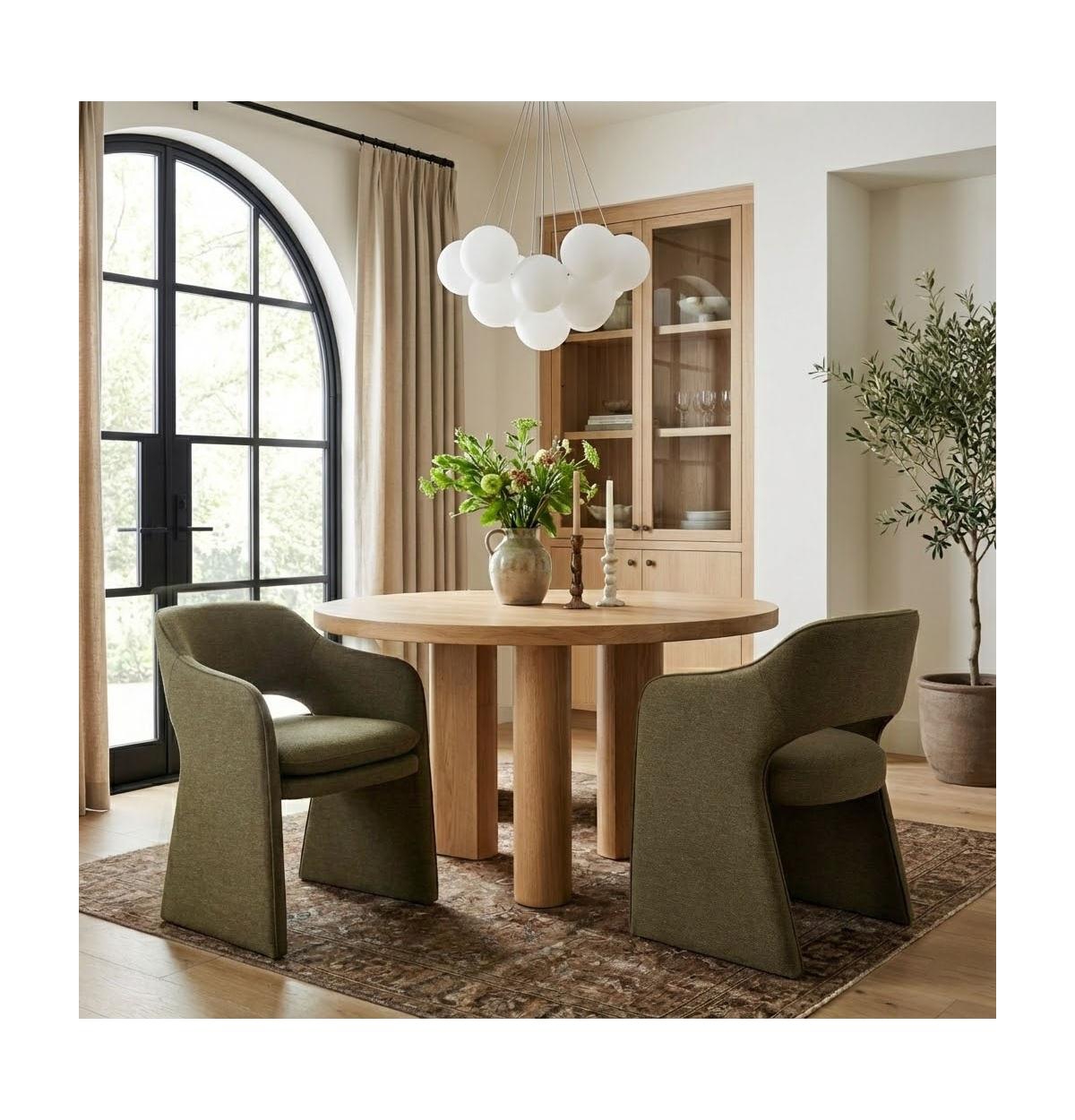 Click here for Maison Boucle Set of 2 Dining Chairs  19-Inch Upho... prices