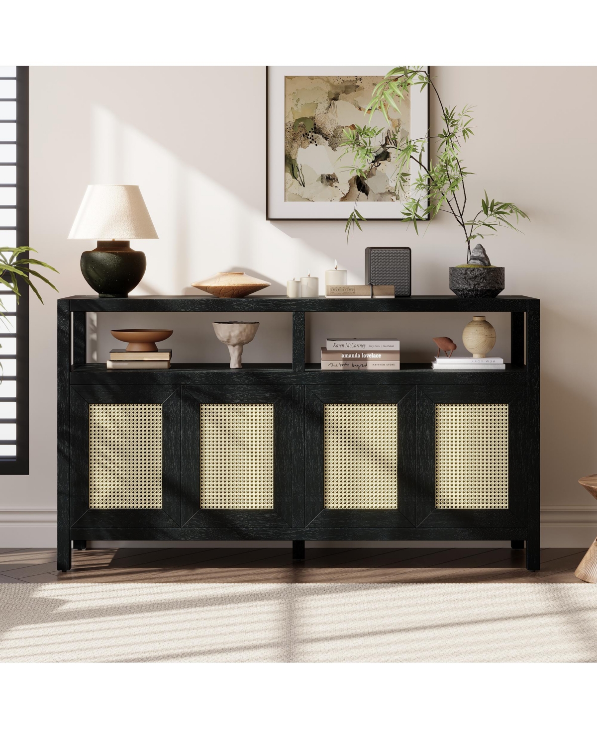 Click here for Rainsken Bohemian Rattan Sideboard Buffet Cabinet... prices