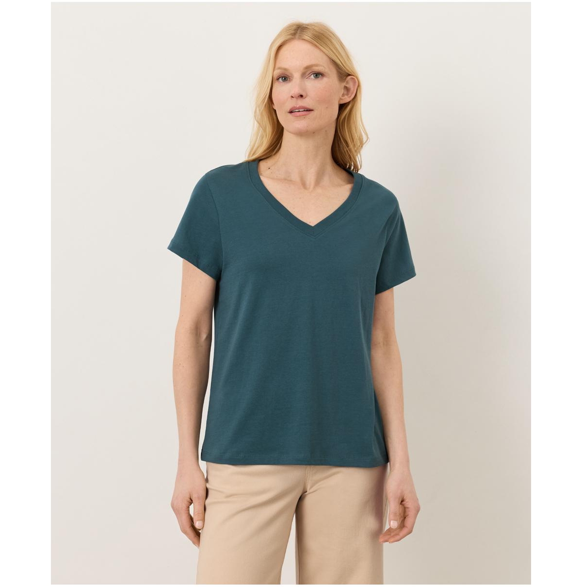 Click here for Pact Womens Organic Cotton Essential V-Neck Tee -... prices