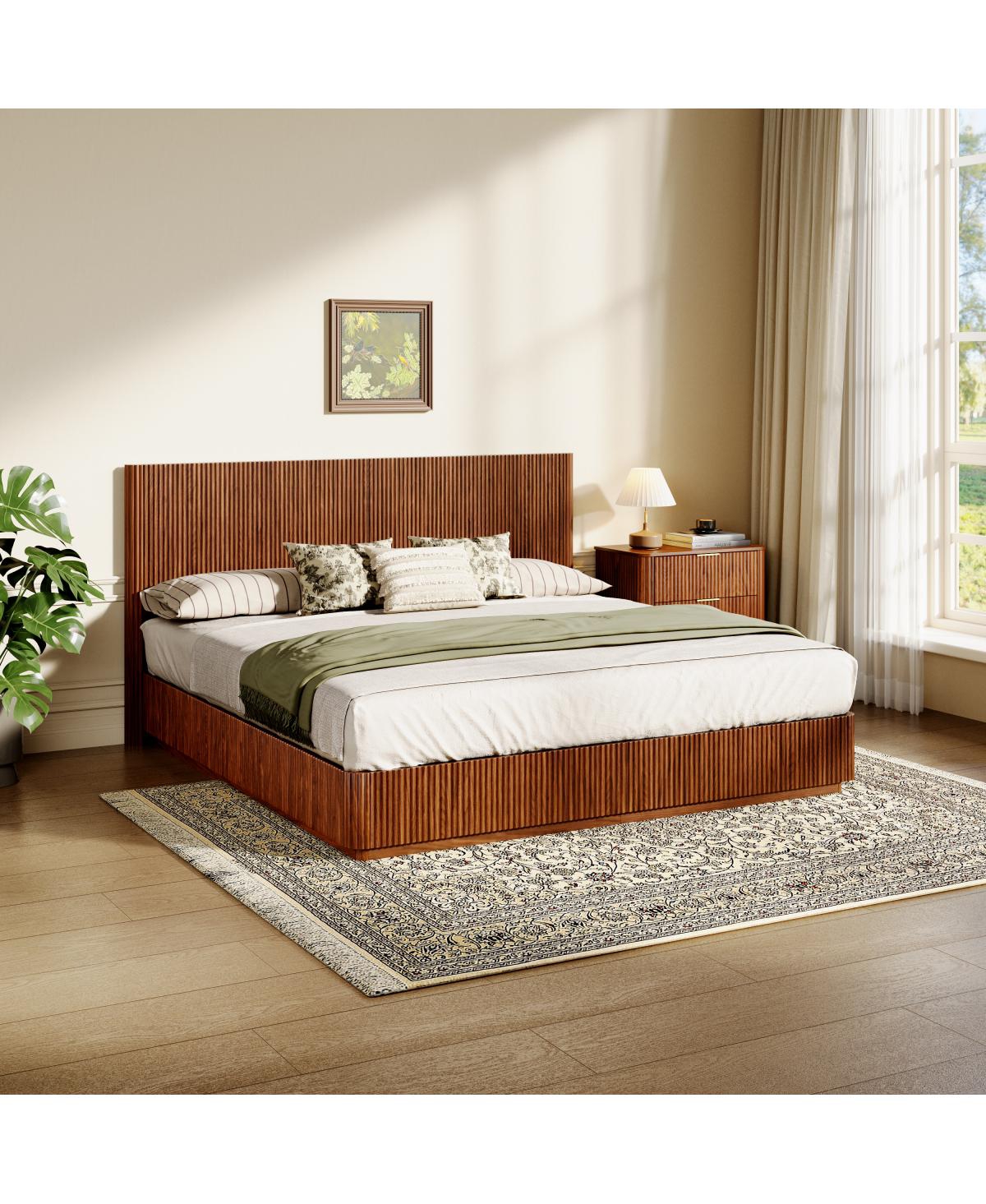 Click here for Streamdale Furniture Walnut Led Bed Frame  Modern... prices