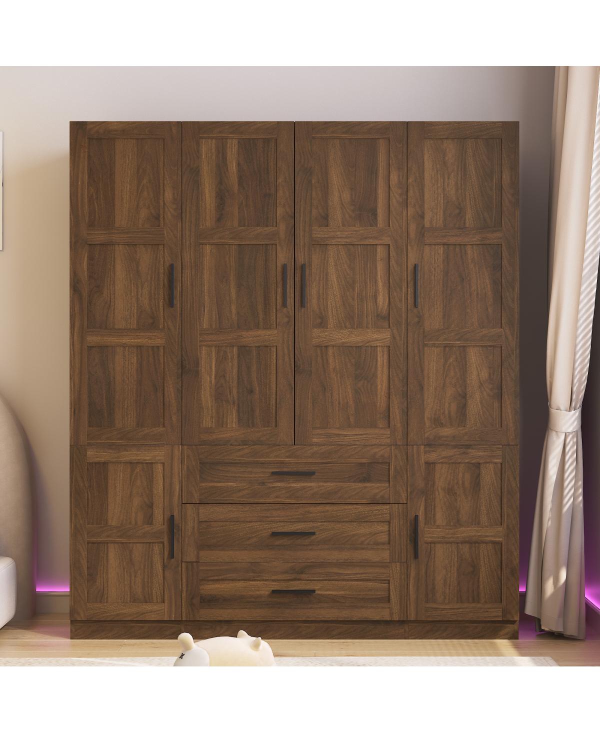 Click here for Streamdale Furniture 6-Door Armoire Wardrobe with... prices