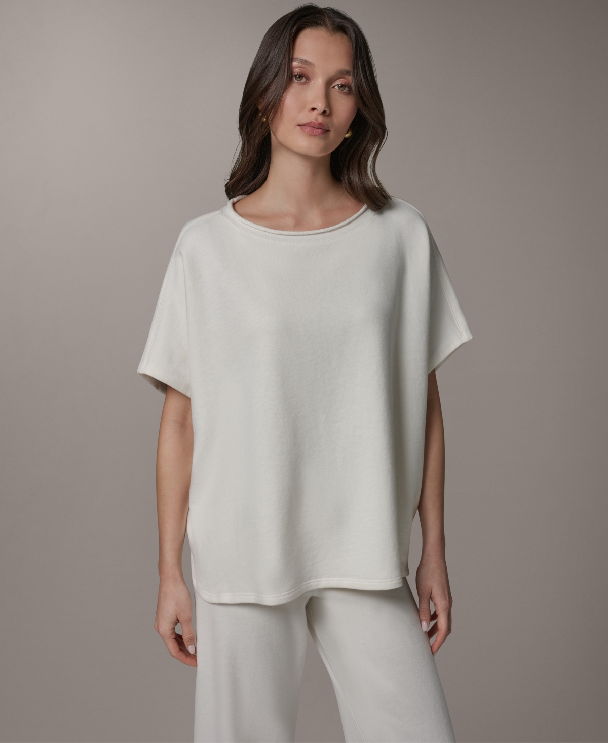 Click here for Donna Karan Weekend Womens Boat Neck Top - Cream prices