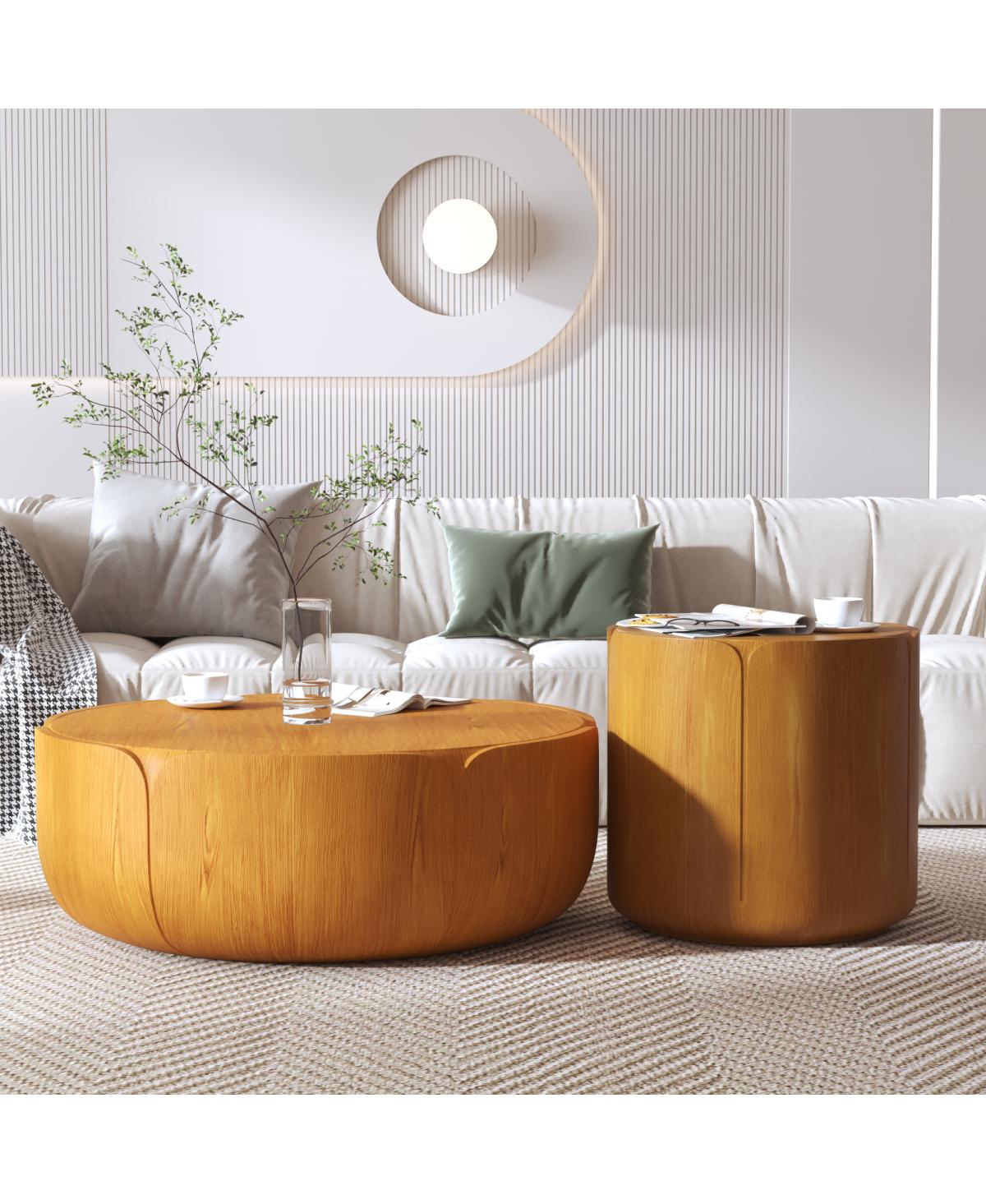 Click here for Streamdale Furniture Round Wood Grain Drum Coffee... prices