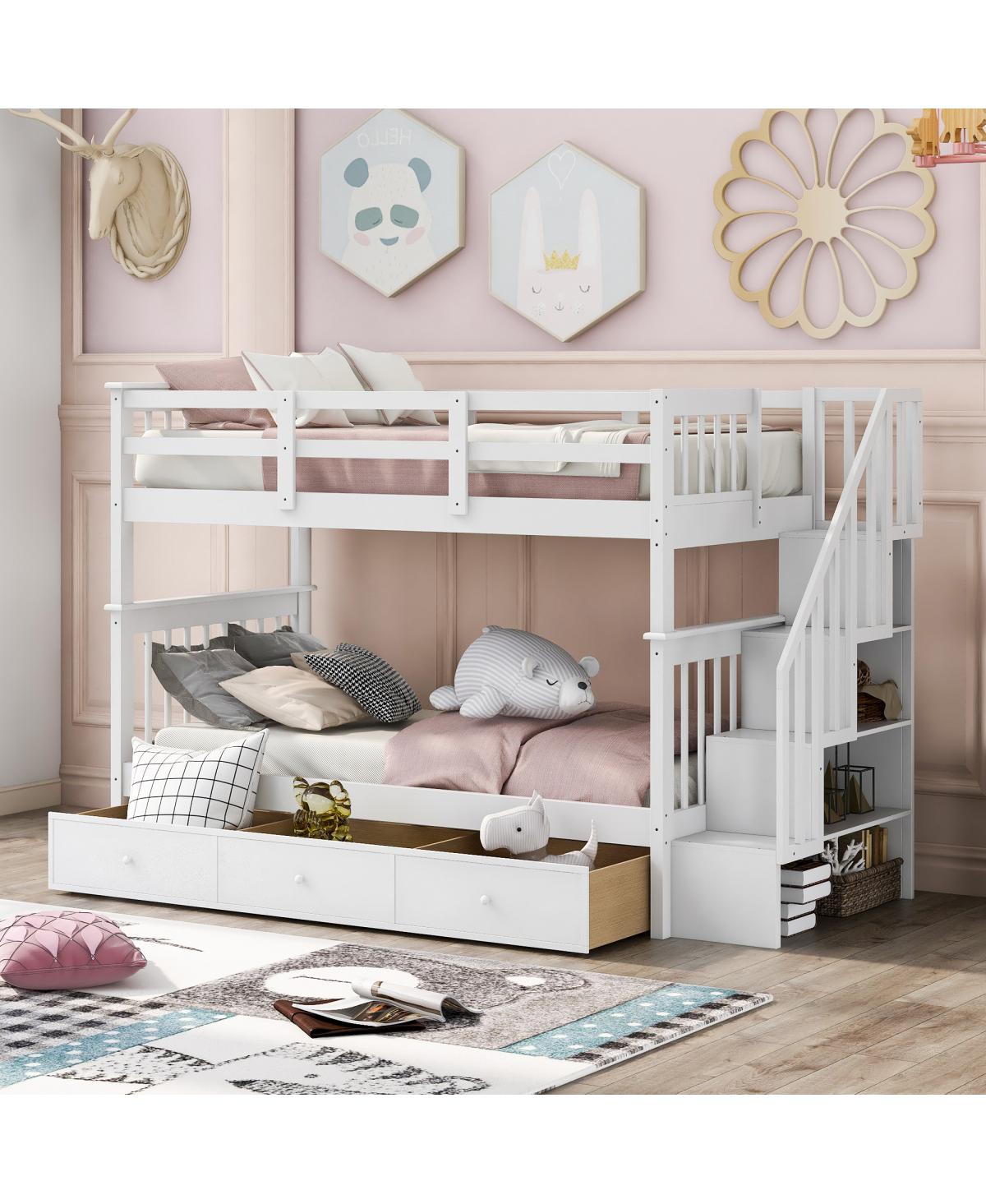 Click here for Streamdale Furniture Twin Bunk Bed w/ 3 Drawers -... prices